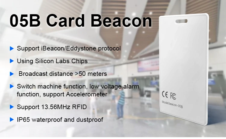 Ble Beacon Card Accelerometer Sensor Bluetooth 5.1 Beacons With Long ...