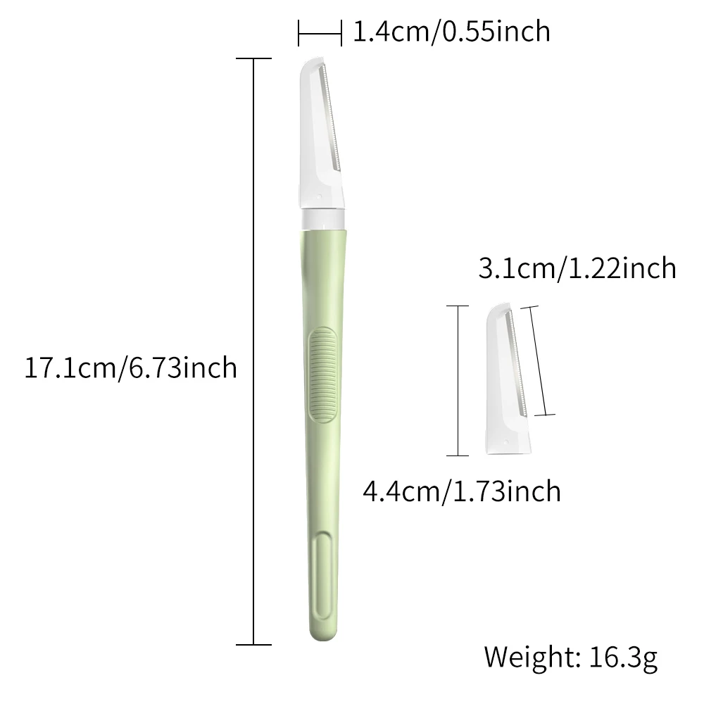 Eyebrow Razor Women Facial razor with Refills Metal Handle Eyebrow ...