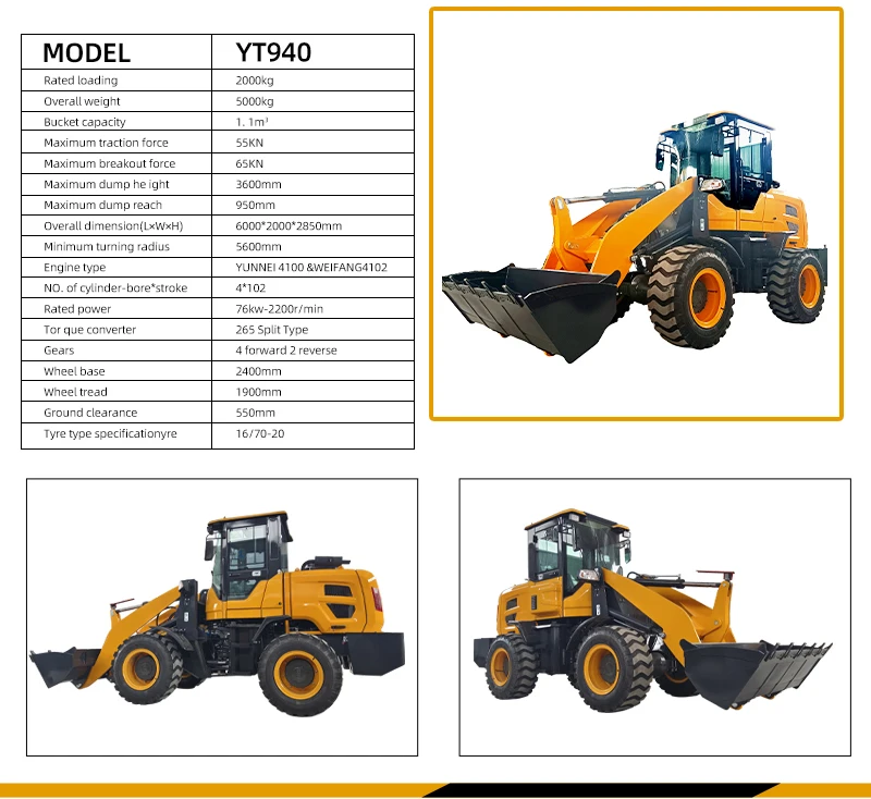 New YT930 2.5ton Mini Telescopic Loader Boom Wheel Loader with CE ...