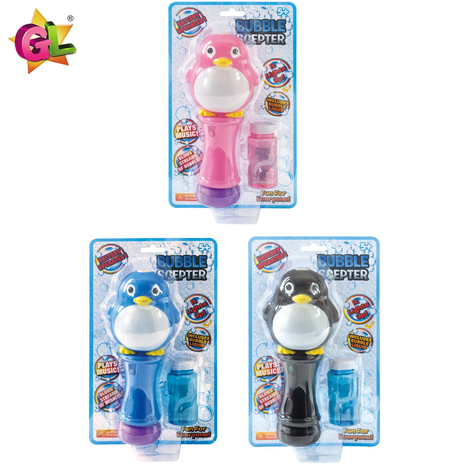 Light Up Bubble Toys Led Mini Penguin Bubble Wands With Sound Fun Gifts ...