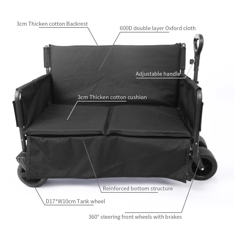 OEM Wagon Sofa Camping Trolley Cart Recliner Bed Outdoor Couch Light ...