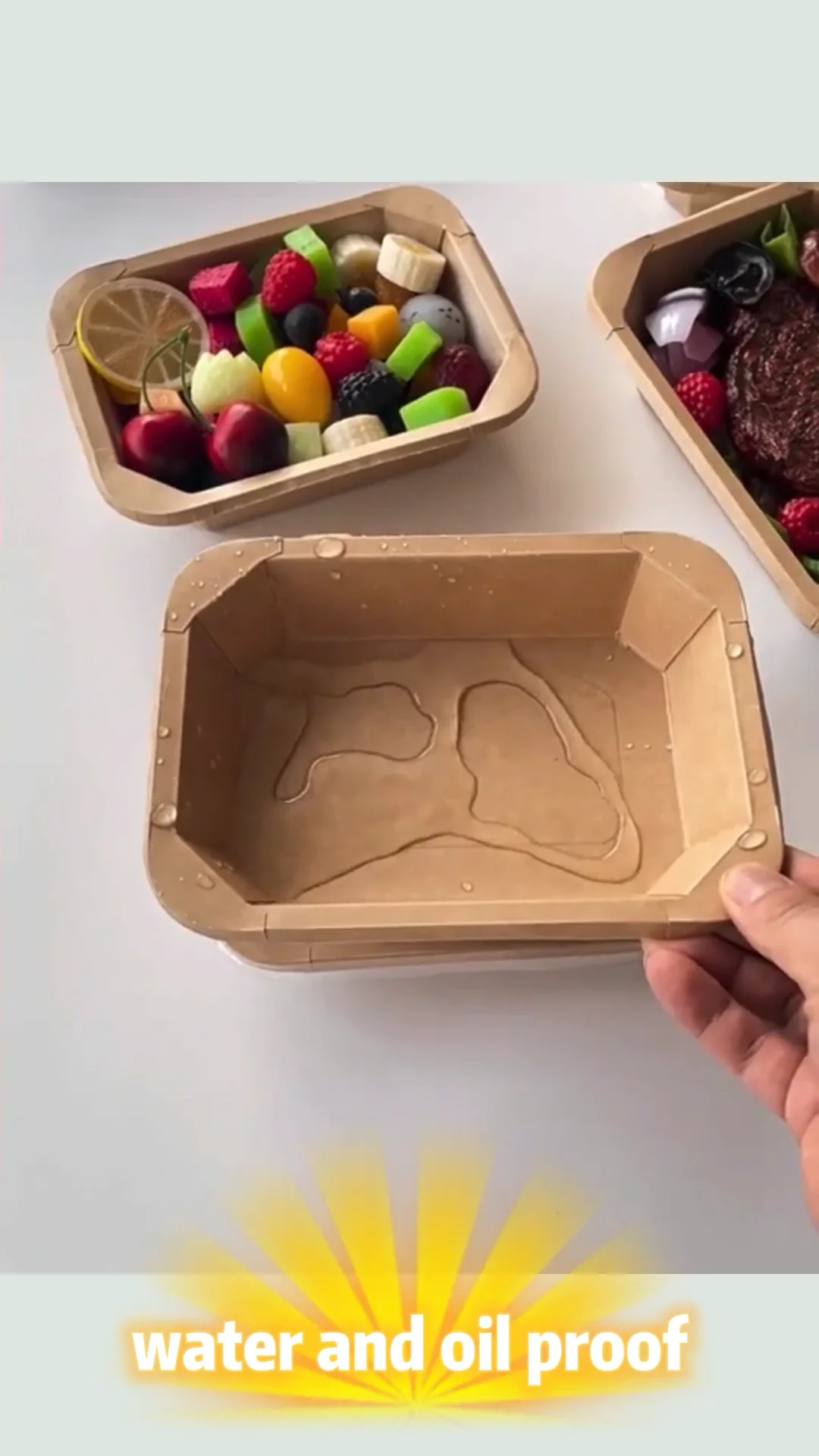 New Design Octangle Food Packaging Boxes Takeaway Rectangle Kraft Paper ...