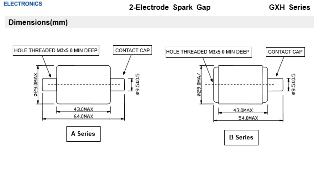 GXH30 Spark Gaps - Reliable Gas Discharge Tubes by RUILON