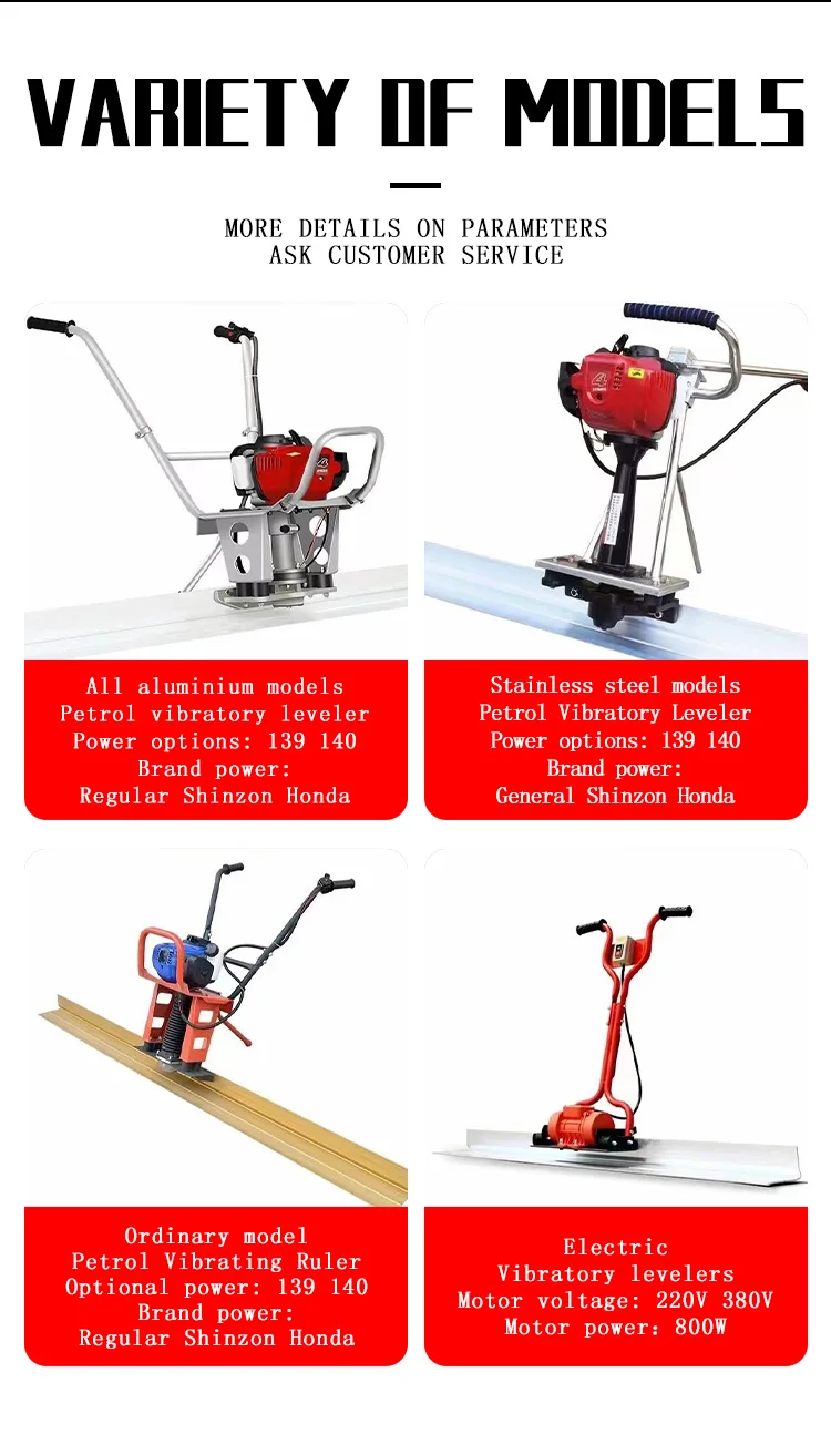 Electric Concrete Vibrating Ruler Gasoline Powered Leveling Ruler Easy ...