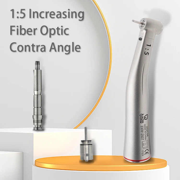 Dental 1:5 Increasing Contra Angle Fiber Optic Tips LED