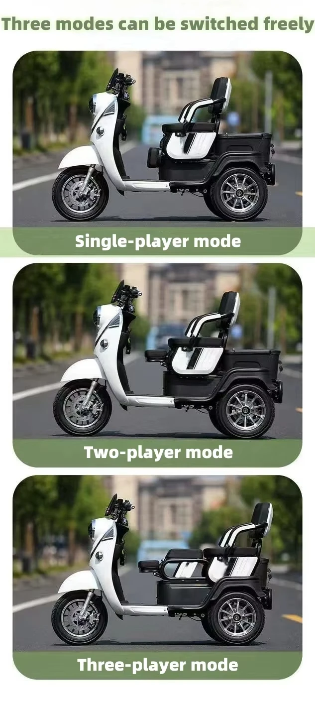 60v Electric Cargo Bike Powerful Certified Tricycle with Open Body Type ...