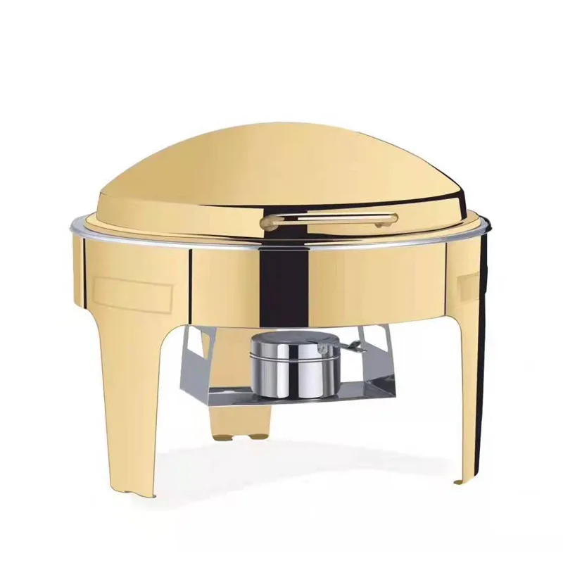 Gold Stainless Steel Buffet Food Warmer - Chafing Dish for Hotel ...