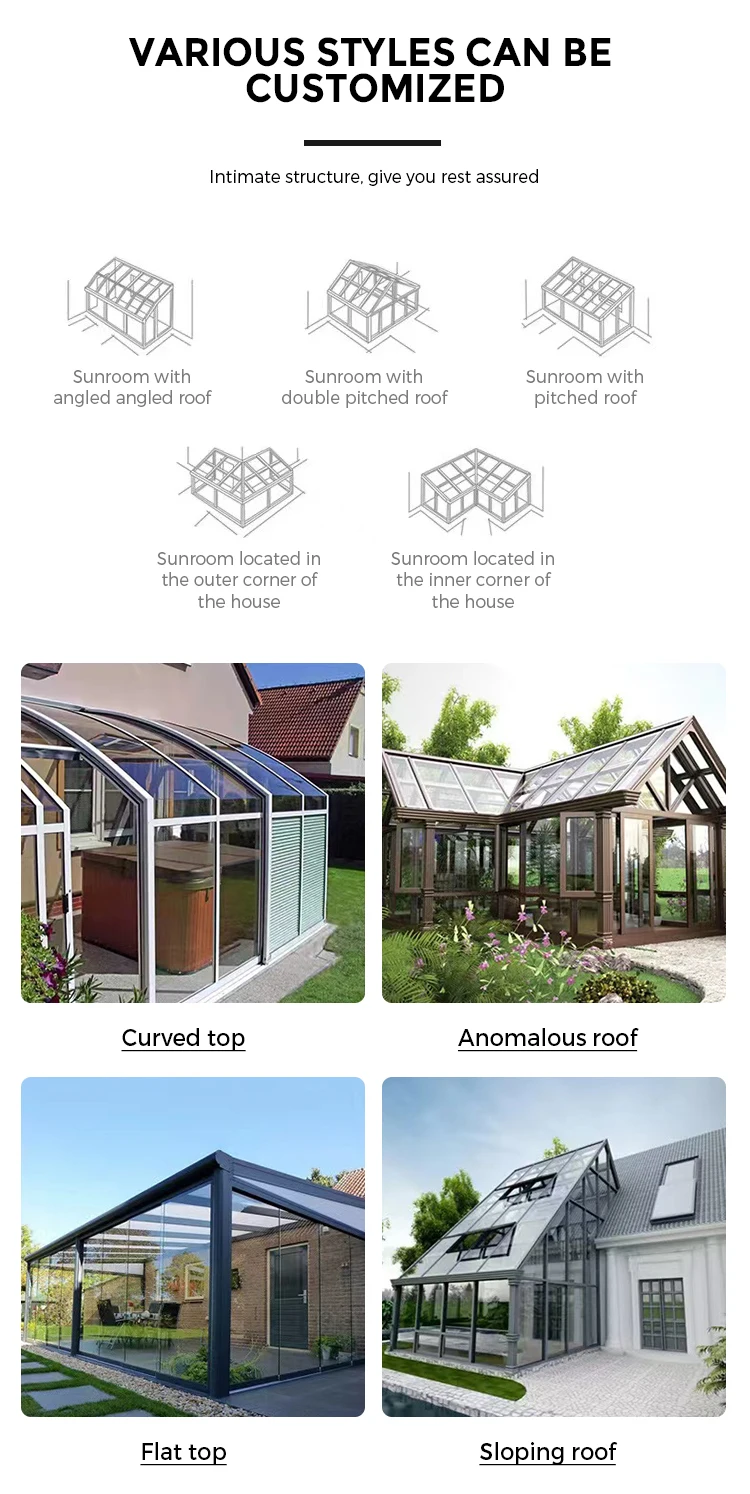 Steel Sunroom Outdoor Aluminum Sunroom Automatic Freestanding Sunroom ...