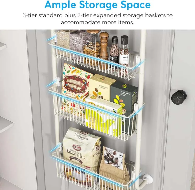 6-tier Mesh Basket Organizer - Efficient over-the-Door Storage