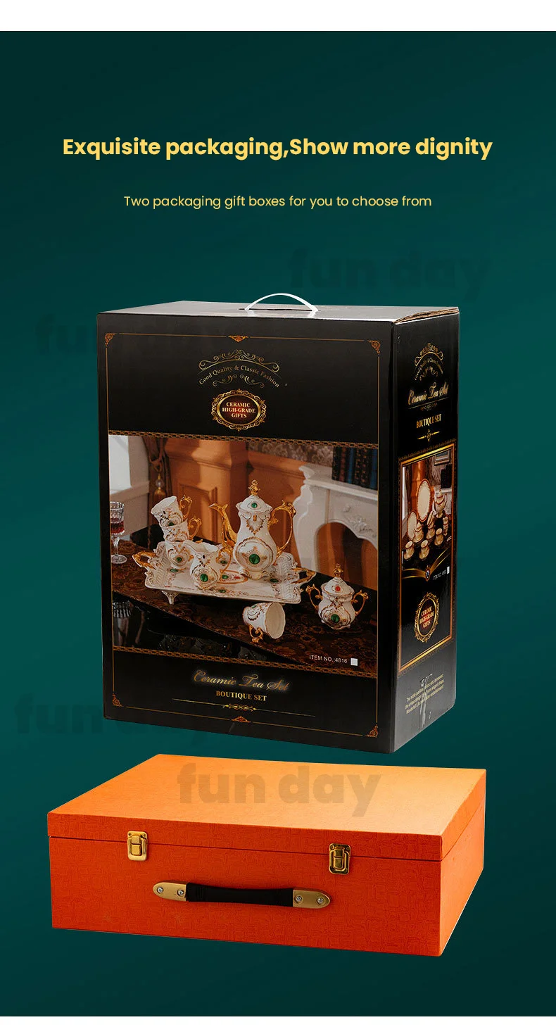 Nordic Luxury Color Gift Box Bone China Hotel Coffee Cup Spoon Teapot ...