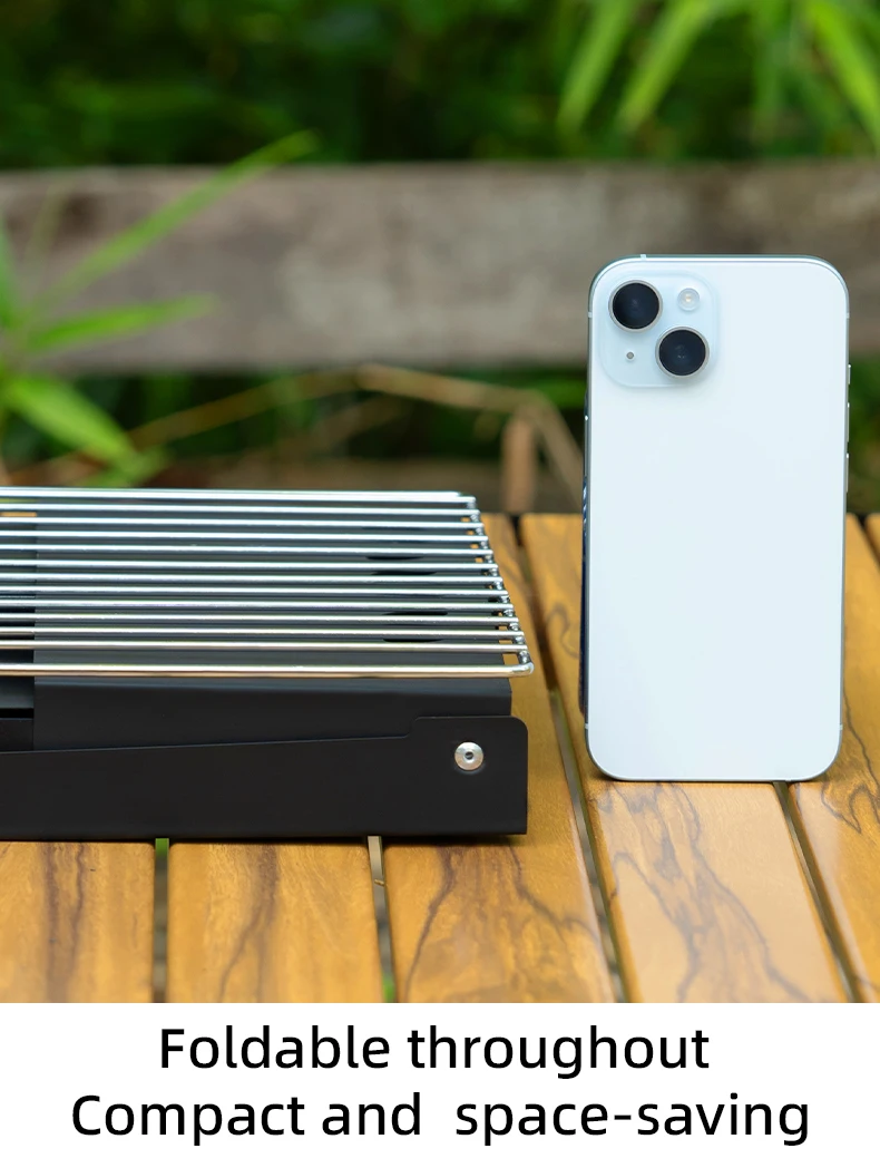 Qunature Foldable Portable Single Grill Outdoor Mini Miniature Carbon ...