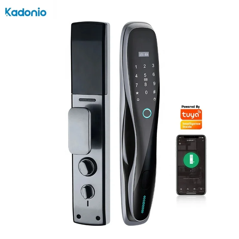 Kadonio Keyless Digital Door Lock Security Camera Tuya Wifi Password ...