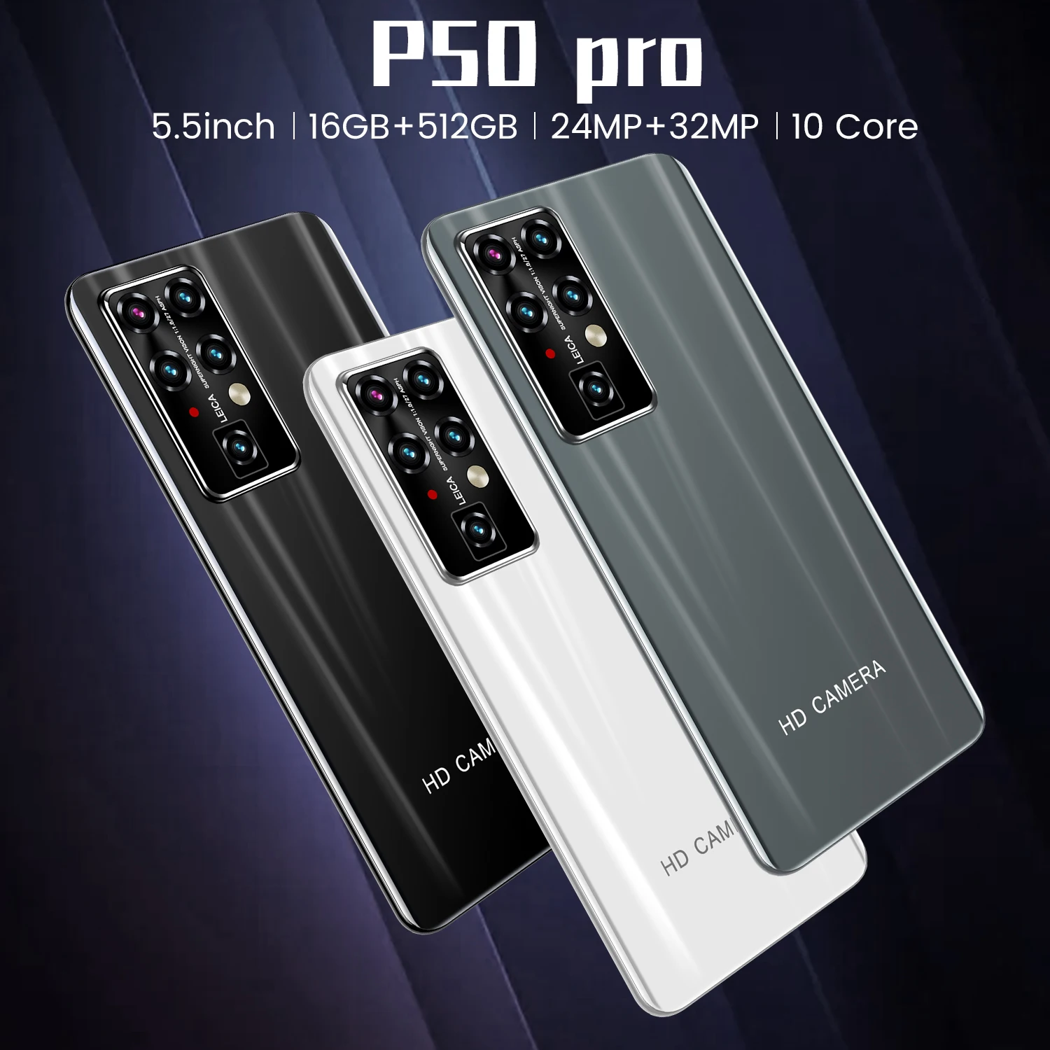 P50 Pro Smart Mobile Phone - Global Version with 16GB RAM