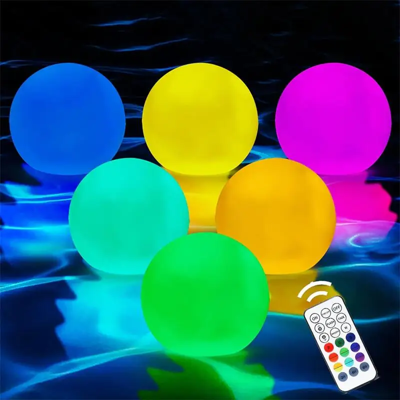 Swimming Pool Toys Flashing Beach Ball Glow 16'' Led 13 Colors Changing ...