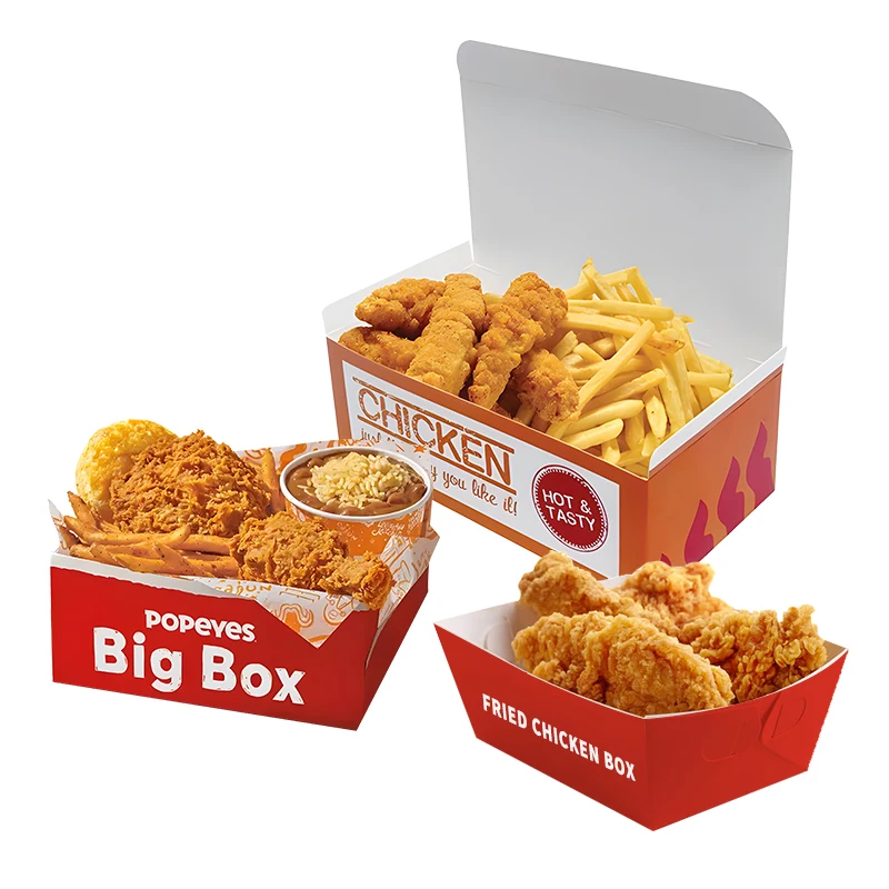 Custom Fried Chicken Carton Take Away Food Grade Korean Hot Dog To Go ...