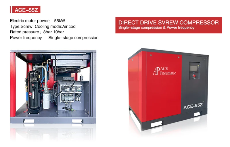 IP54 Motor Industrial Compressor 7.5kw 10hp DC Air-compressor
