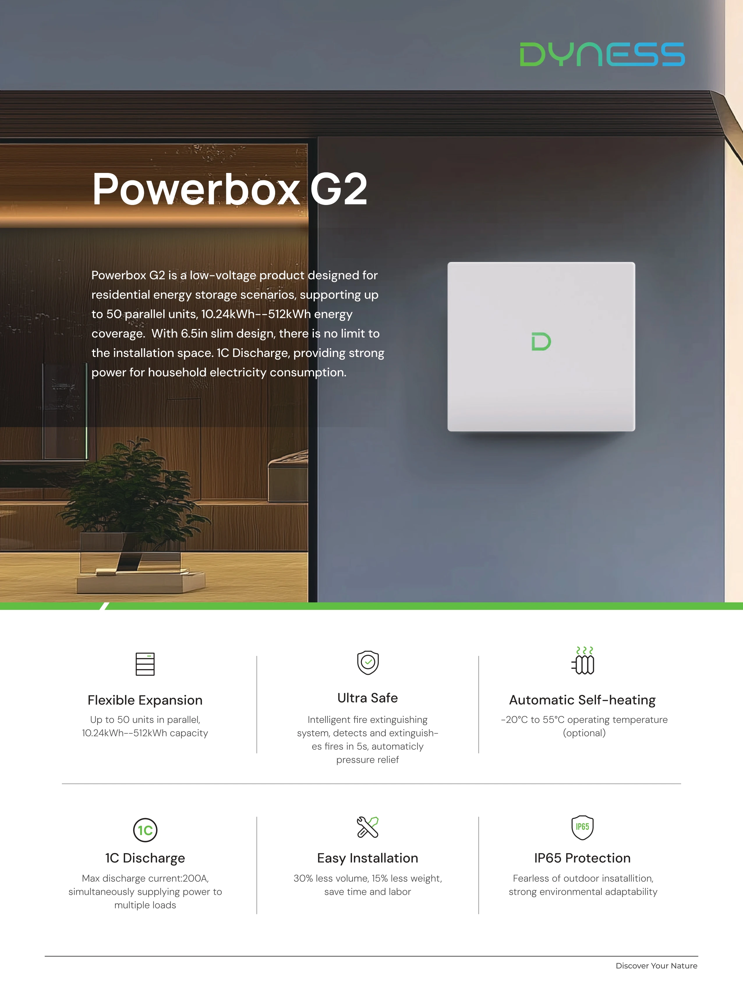 Dyness Powerbox G2 10.24 Kwh Lifepo4 Battery Module for Solar Energy ...