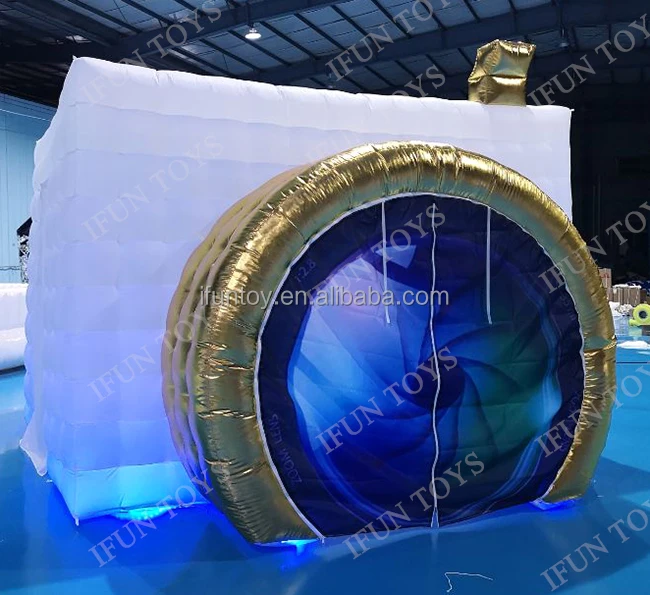 Led 360 Photo Booth Enclosure Inflatable Backdrop Wall Round Inflatable ...