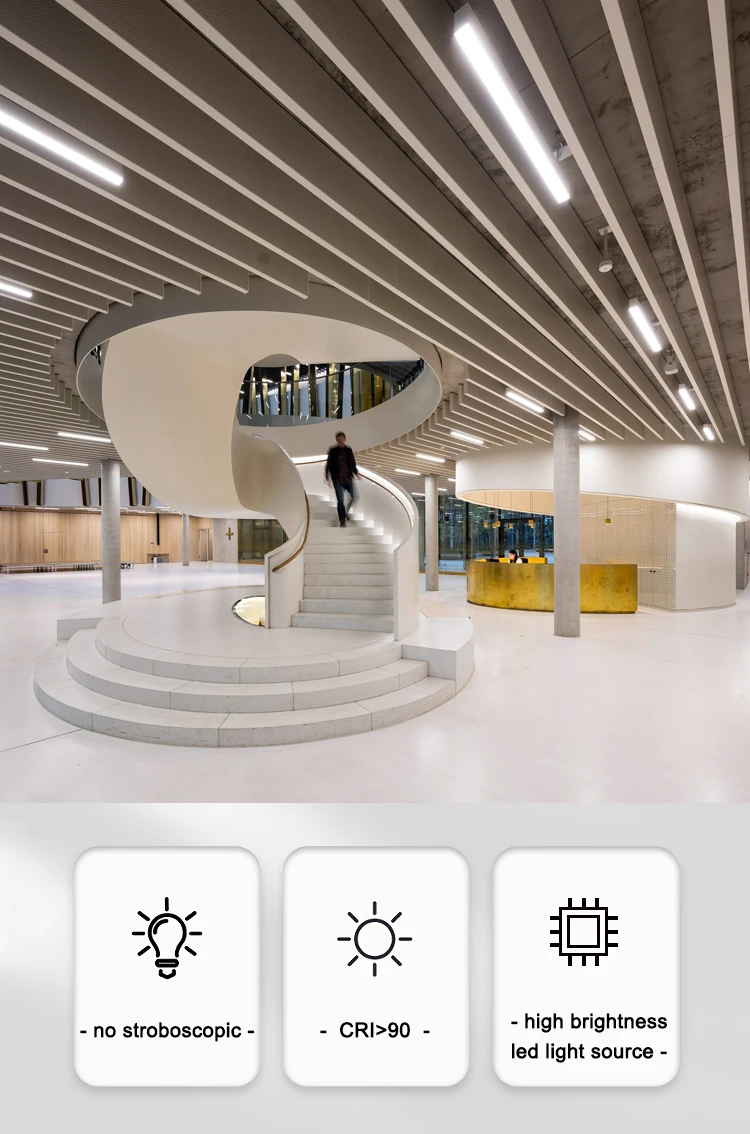 Office Linear Led Pendant Light Linear Led Tube Linear Led Suspended ...