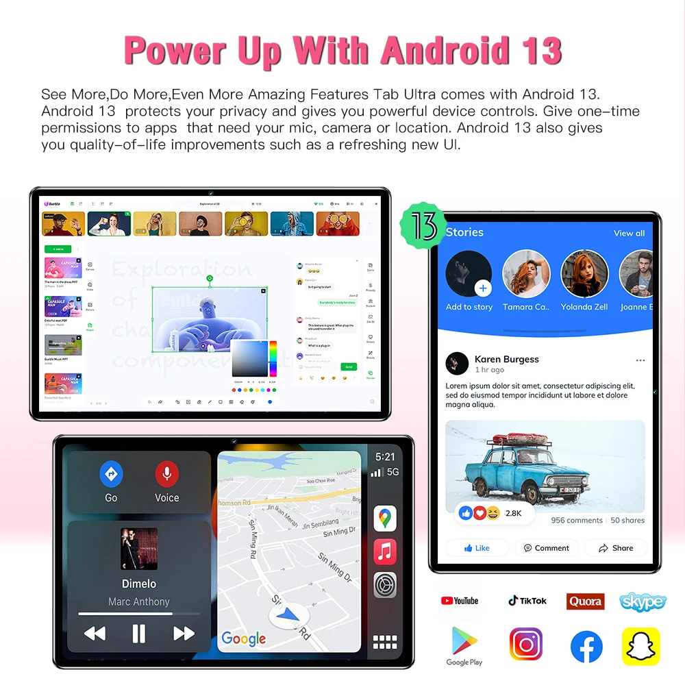 New Generation Tablet 12inch Tab Ultra Android MTK 10 Core 5G & WIFI