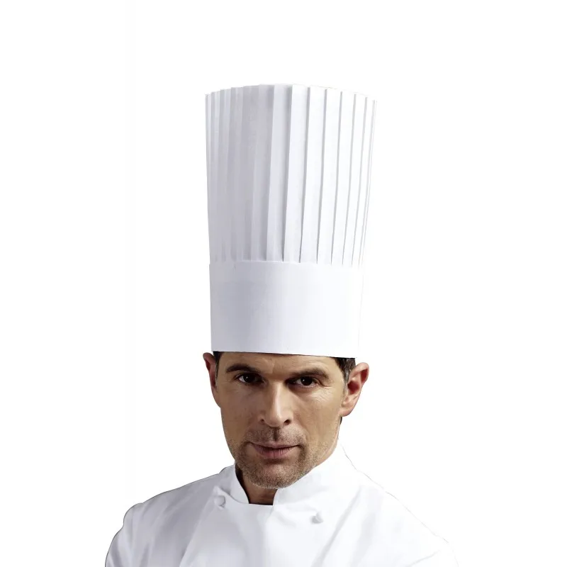 Custom Made Logo Disposable Chef Hat - Paper Chef Toque