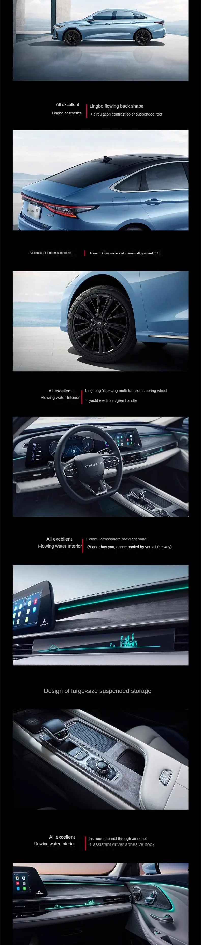 Chery Arrizo 8 2023 Model Dynamic Compact Car With 2.0t Gasoline Engine ...