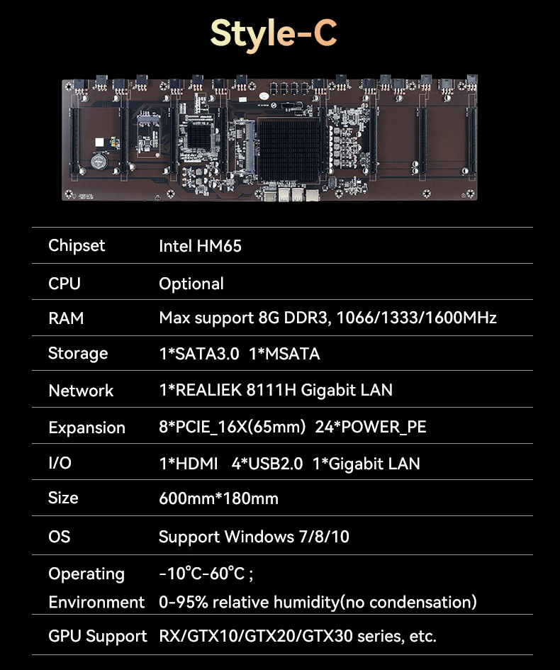 8 GPU Rig Frame Server Case Support 65mm Spacing 8gpu Platform Frame ...
