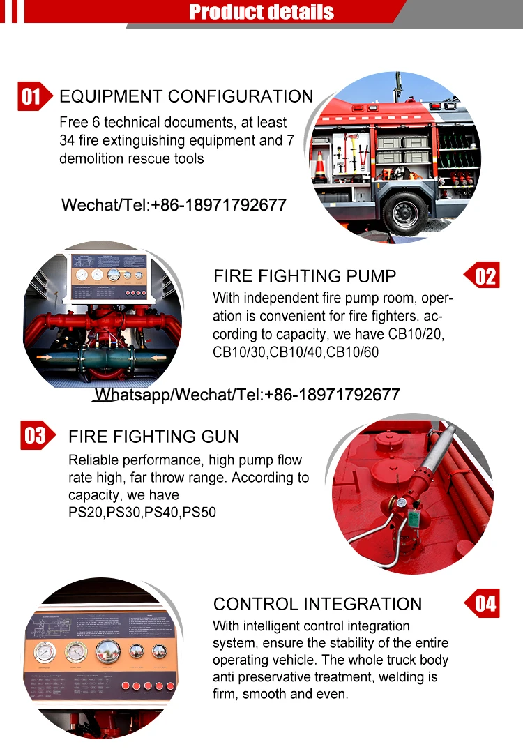Sinotruk Faw Dongfeng Heavy Fire Fighting Truck 6000l Firefighter Truck ...
