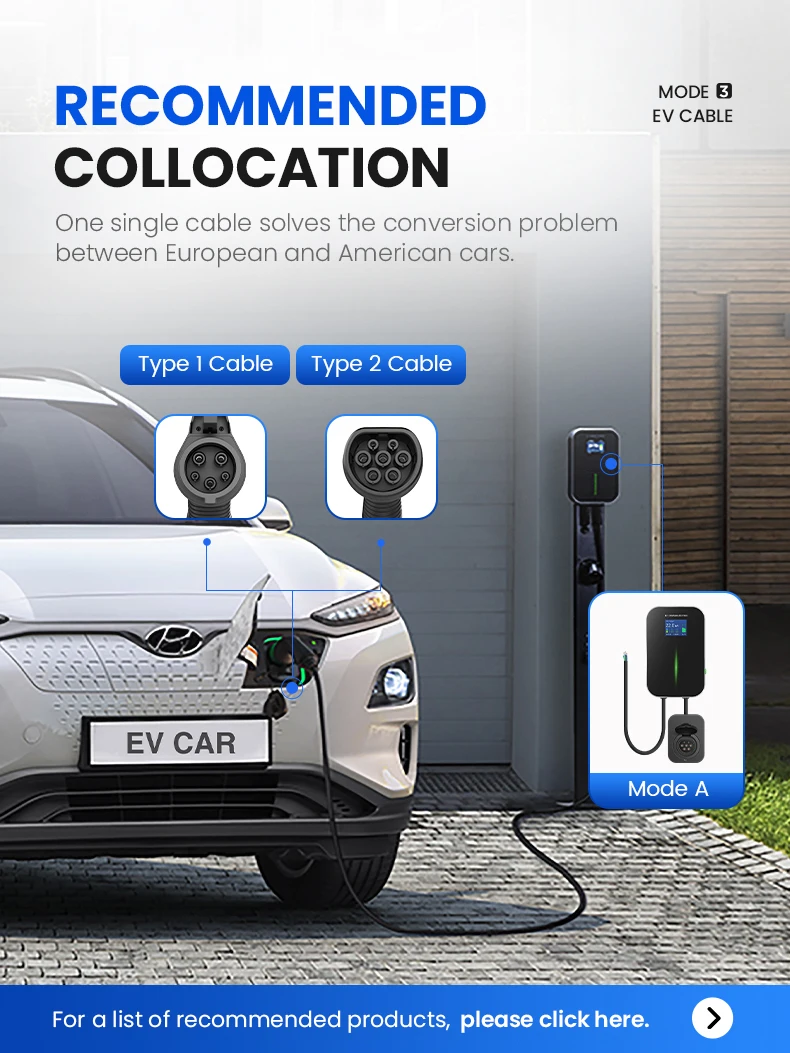 16A Type 2 to Type 1 EV Cable - 3.6kw Electric Car Charger