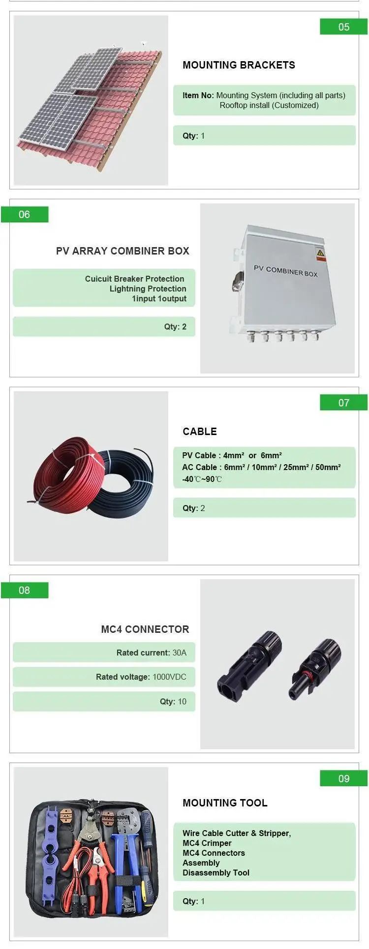 8kw Self-contained Monocrystalline Silicon Solar Power System Off-grid ...