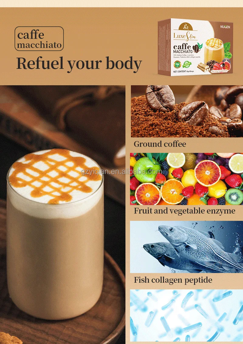 Ready Stock Luxe Slim Caffe Macchiato Slimming Coffee Instant Powder ...