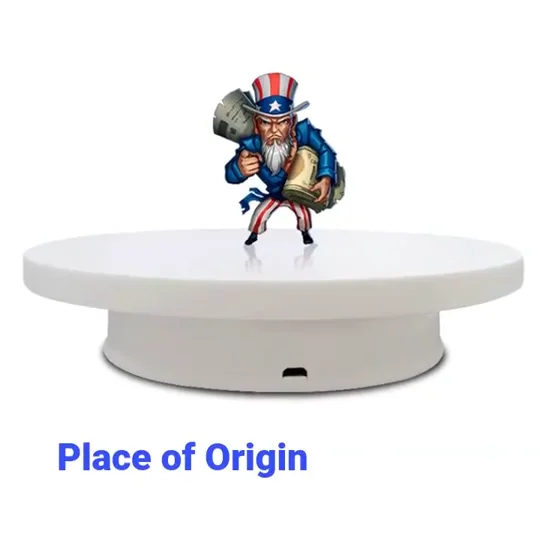 Fotoconic 20cm White Usb Round Base Jewelry Mini 360 Degree Motorized ...