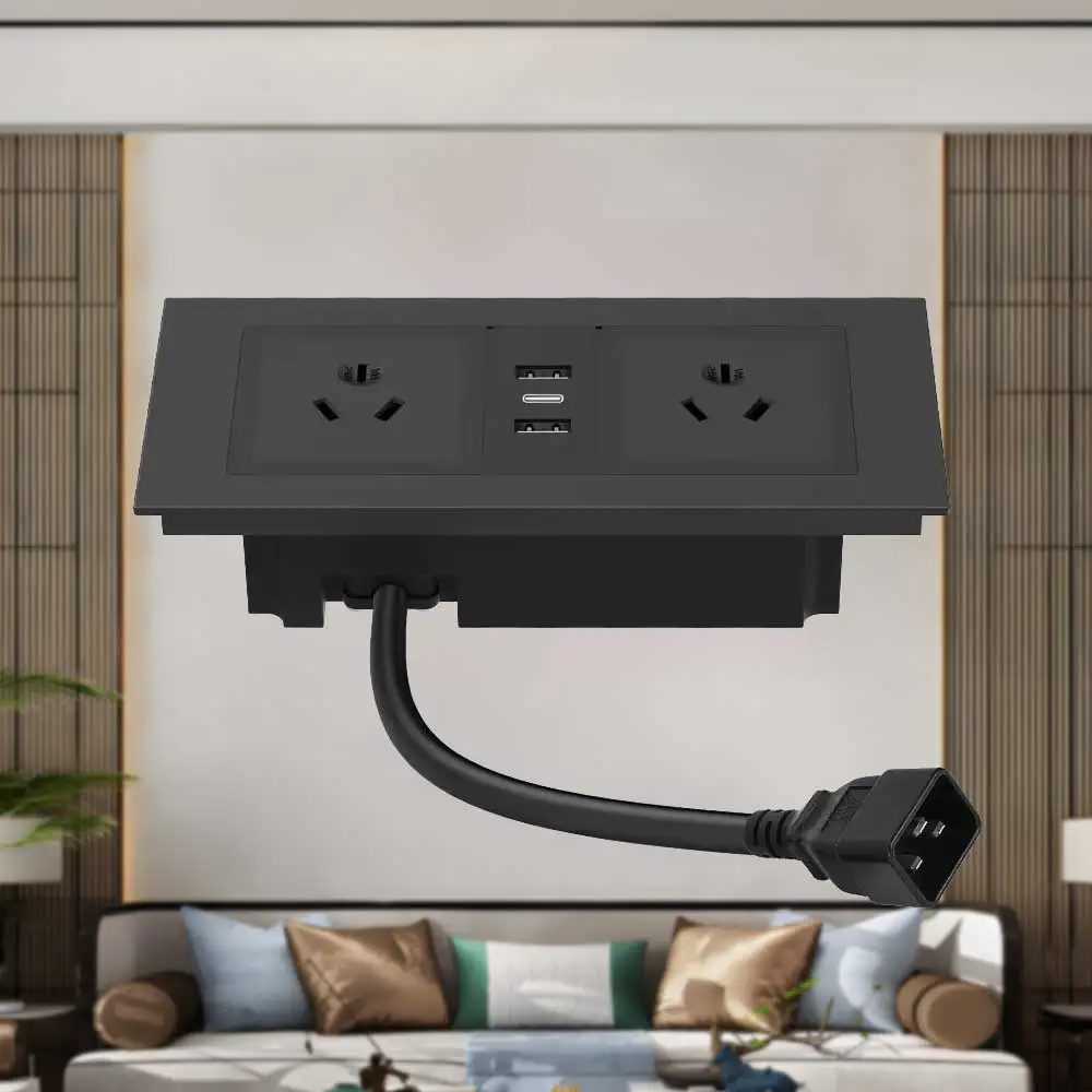 Oswell Desktop Double Power Point Wall Socket Hotel Socket 2 Gang ...