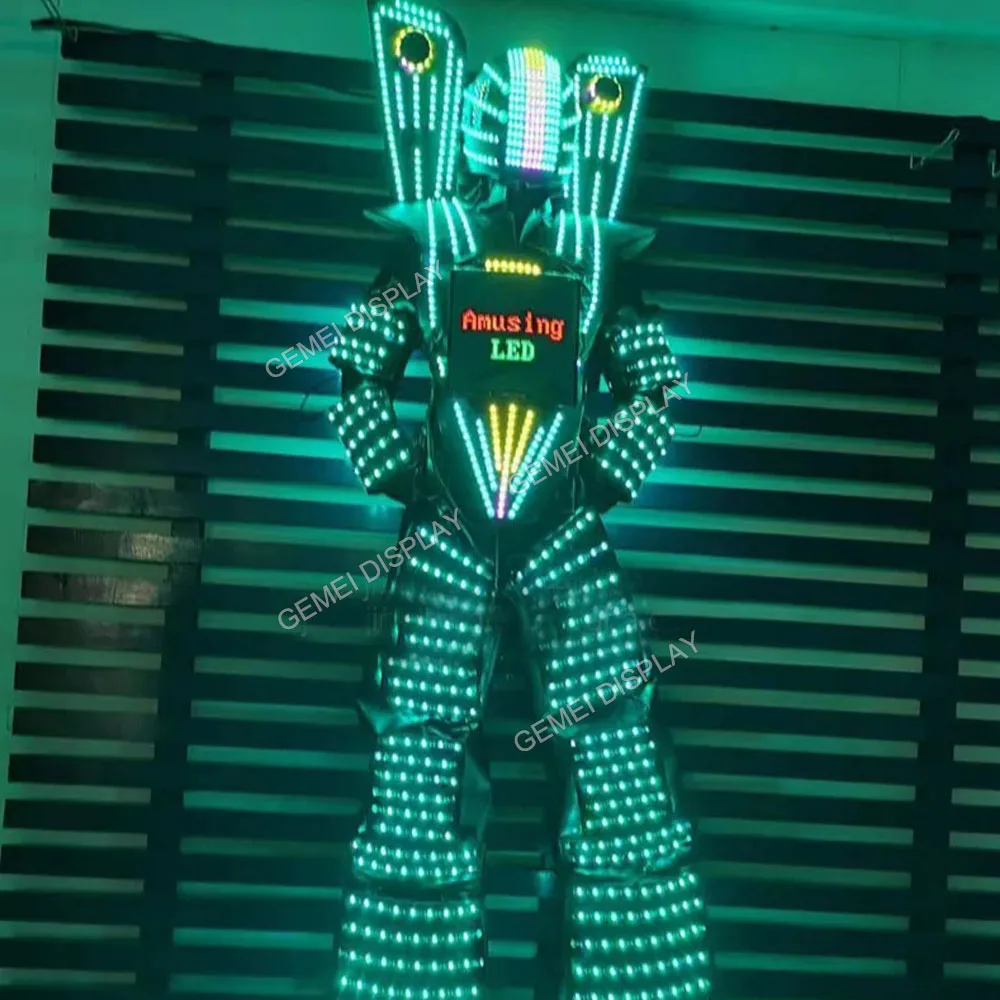 Traje Helmet Chest DIY Digital Screen Scrolling Message LED Robot ...