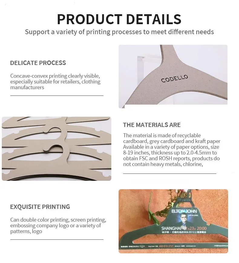 Eco-friendly Paper Pulp Hangers - Customizable & Recyclable