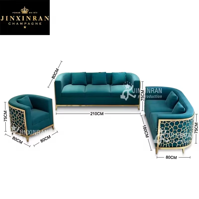 Stainless Steel Elegant Sofa - Modern Living Room Style