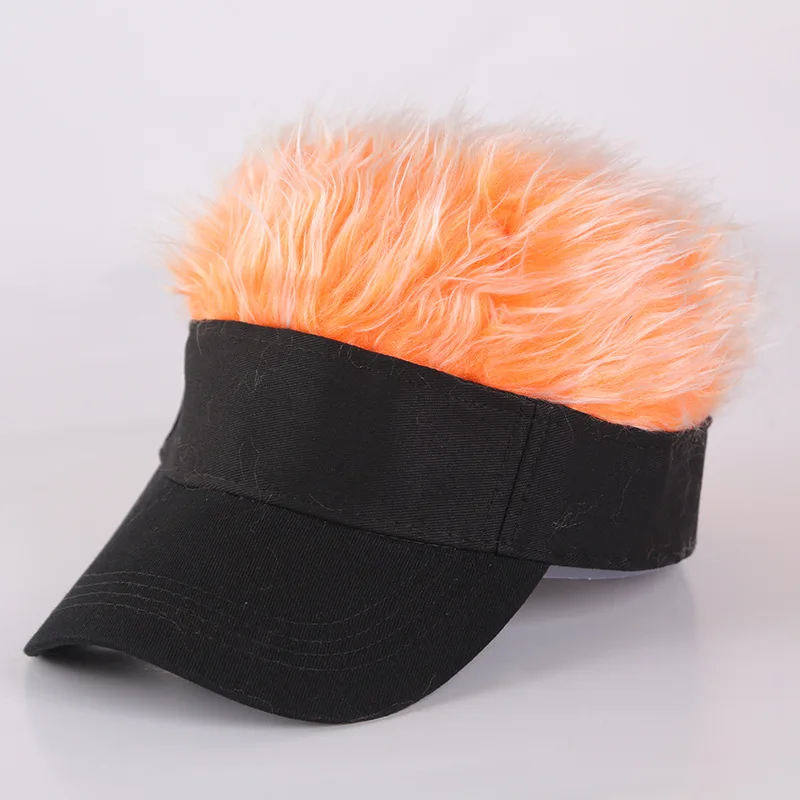 Men's Novelty Spiked Hair Visor Sun Funny Golf Hats