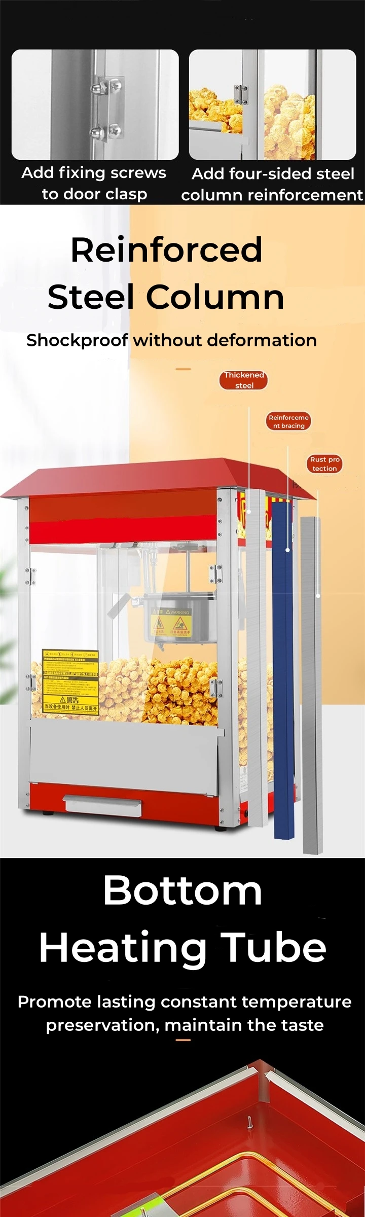 Automatic Sweet Caramel Popcorn Machine Electric Industrial Popcorn ...