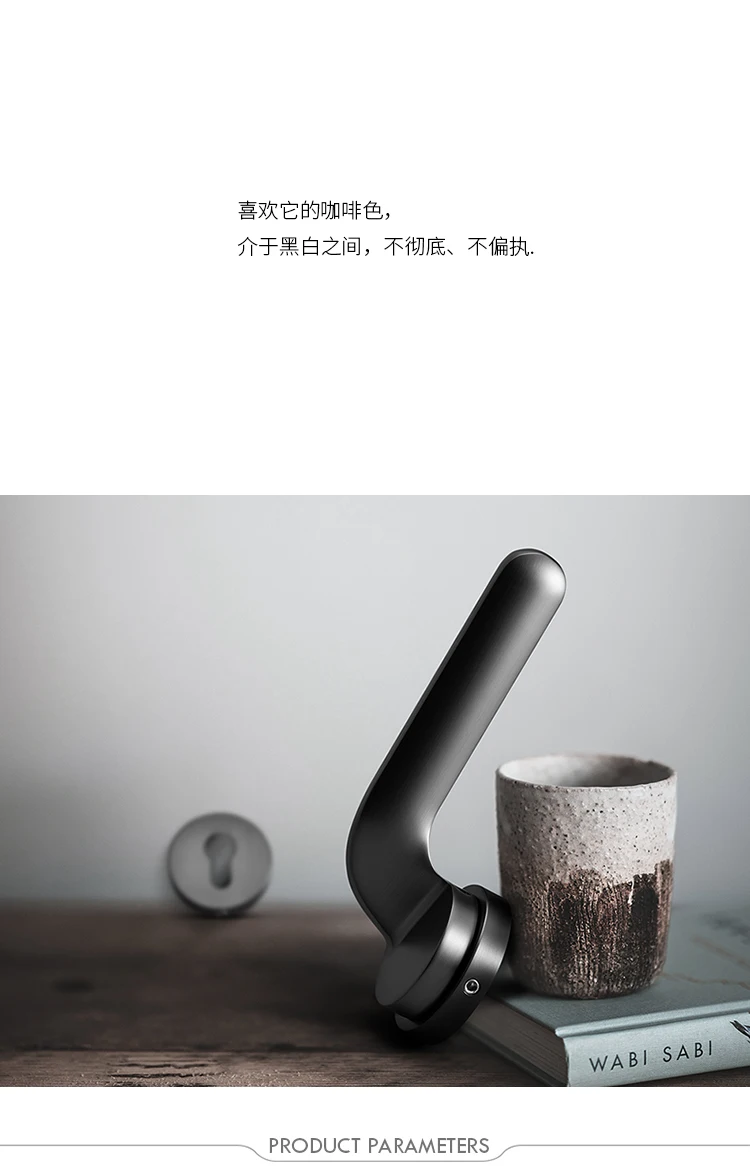 Most Popular Nordic Style Modern Zinc Alloy Black Brushed Gray Door ...