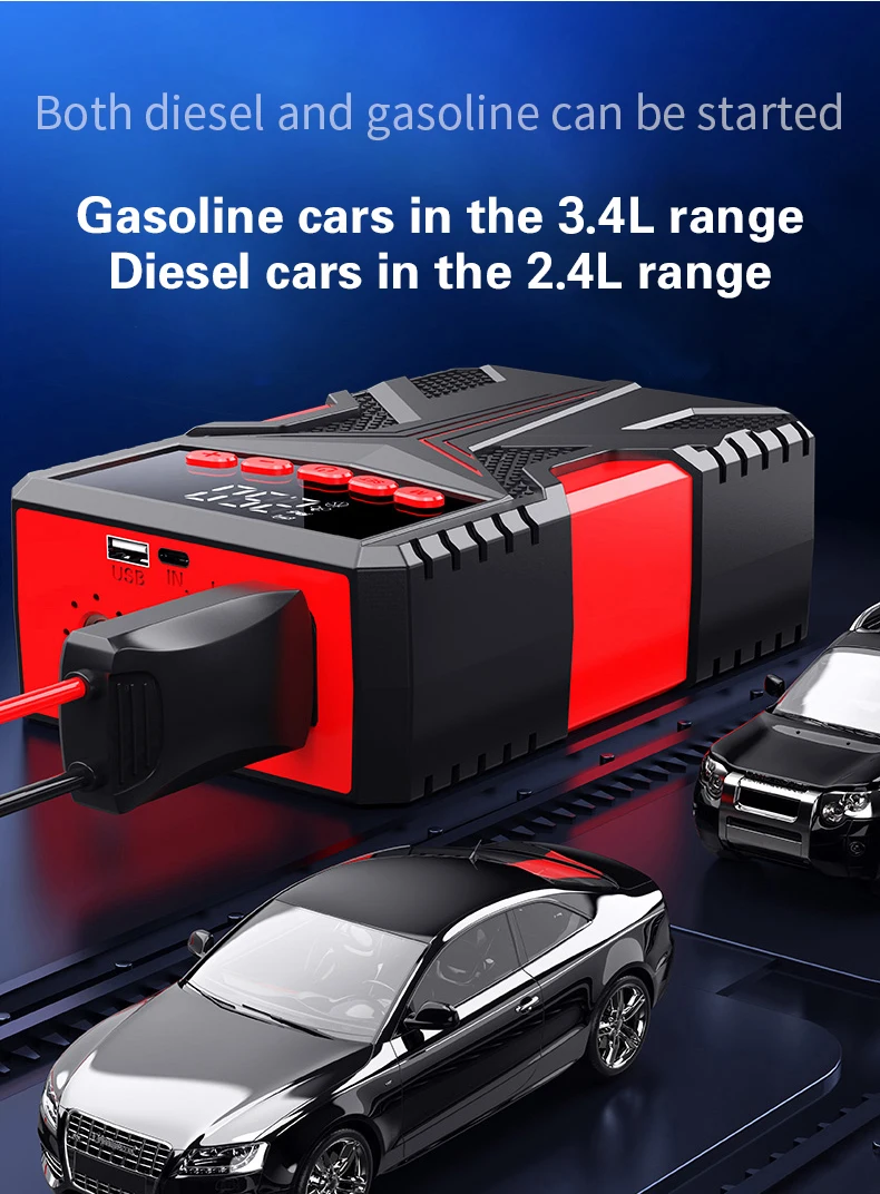 Jump Starter Air Compressor 800A - Reliable Car Emergency Tool