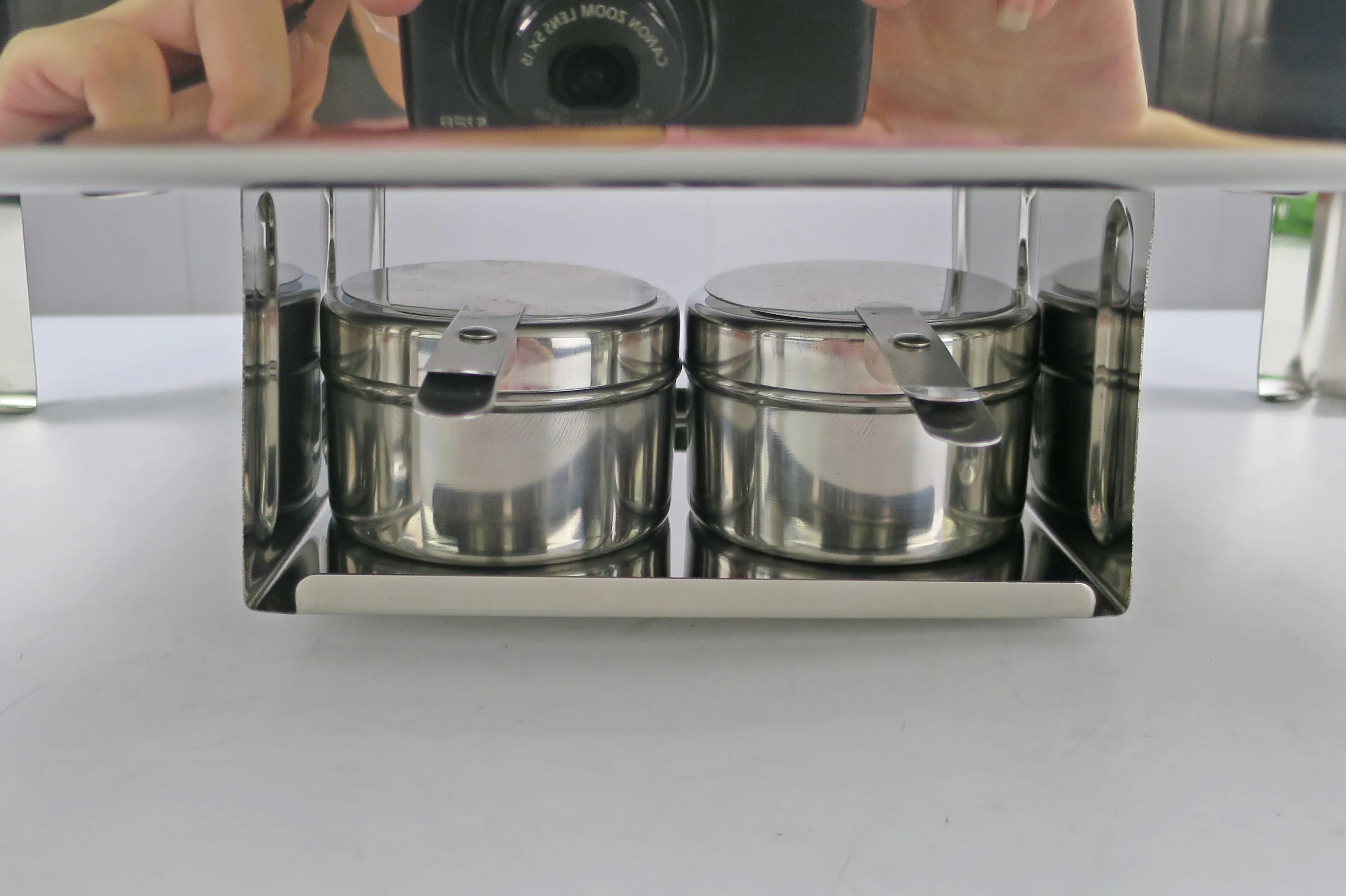 Large Glass Cover Buffet Stove Height Feet Stainless Steel Chafing Dish ...