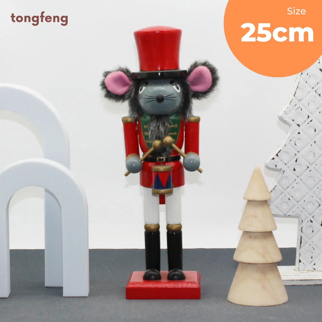 Funny Wooden Animal Nutcracker Mouse King Soldier Wooden Crafts ...