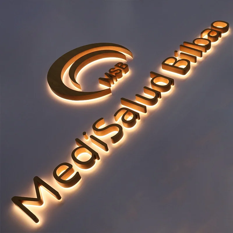 Metal 3d Billboards And Luminous Characters On The Back Of The Store ...