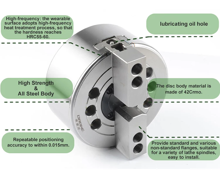 10 Inch Two-Jaw Power Chuck Cnc Lathe Hydraulic Chuck Lathe Chuck Jaw ...