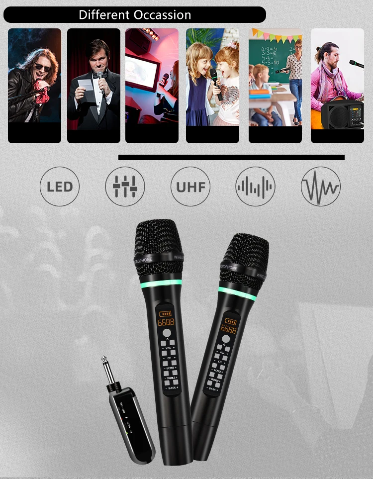 Wholesale Professional Mini Handheld Microphone UHF Wireless for Stage ...