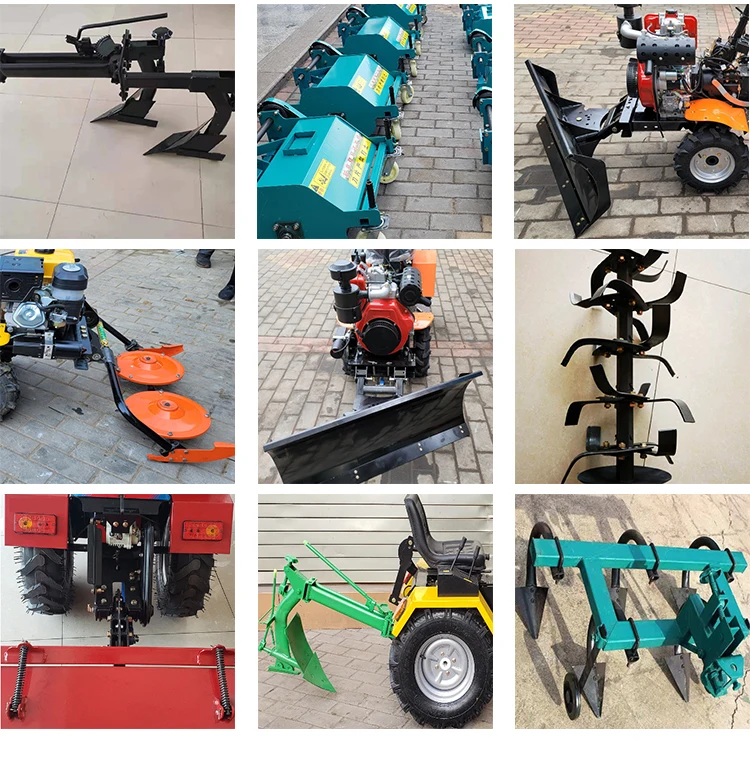 Mini Power Tiller for Tractor - Easy Operate Rotary Mini Tractor for ...