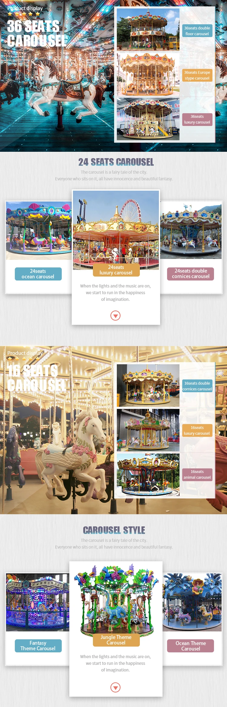 New Design Attractive China Chinese Rotating Luxury Carousel Rides ...