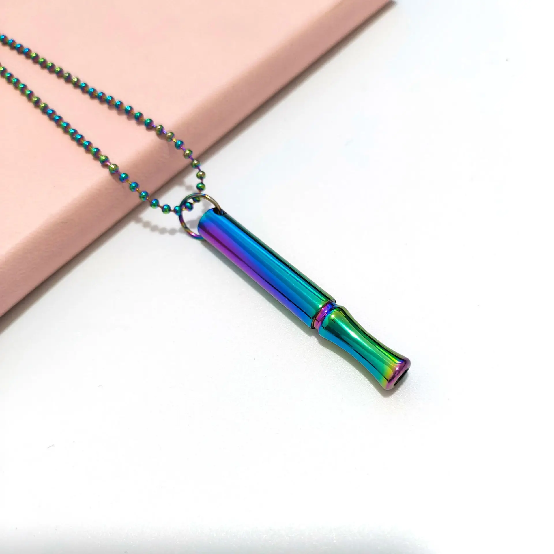 Stainless Steel Breathing Anxiety Necklace for Relief