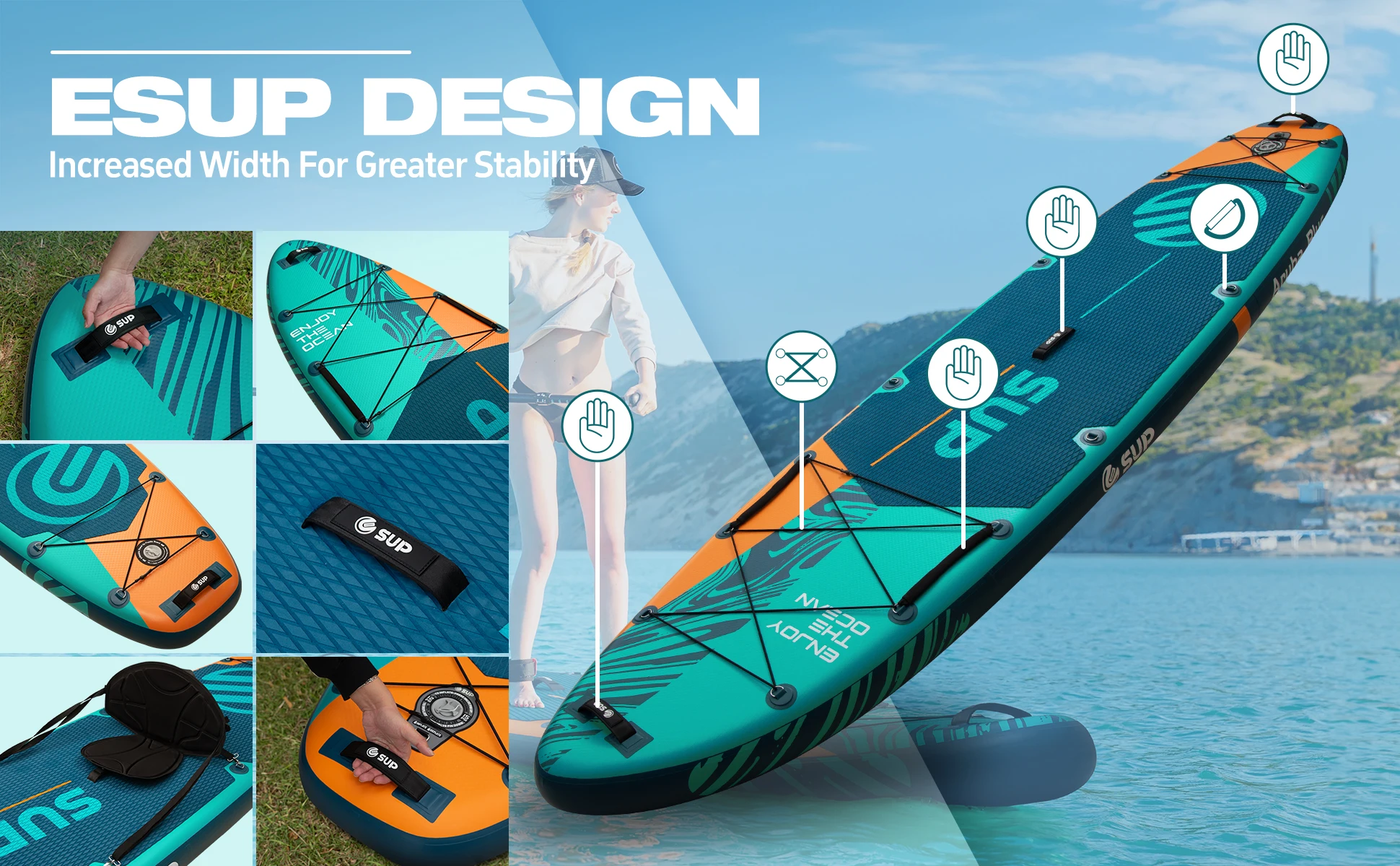 New Design Inflatable Paddle Board Custom Surfing Paddleboard Water ...