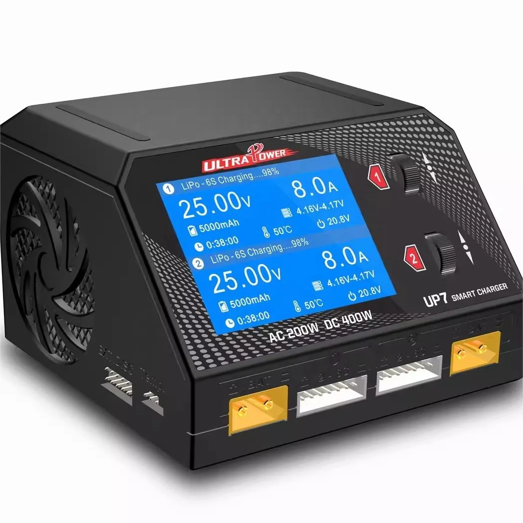 Rc Battery Charger Ultra Power Up7 2-6s Dual Channels With Xt60 Smart ...